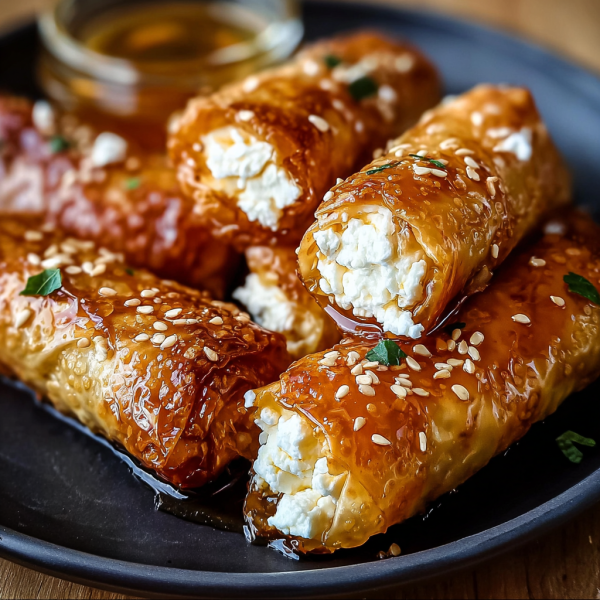 Crispy Feta Rolls with Spicy Honey – Savory, Sweet, and Perfectly ...