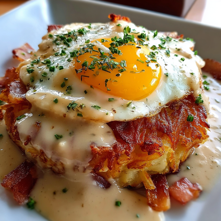 Egg-Topped Hash Browns with Bacon Gravy – Ultimate Comfort Breakfast ...