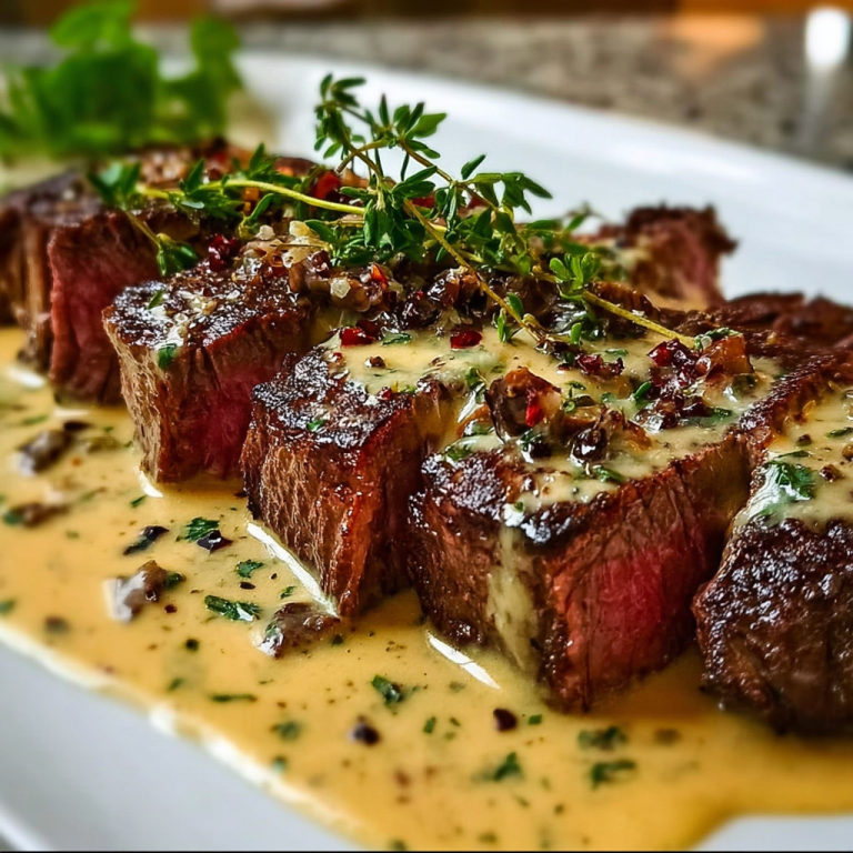 French Seared Steak with Cognac Cream Sauce – Elegant & Flavorful ...