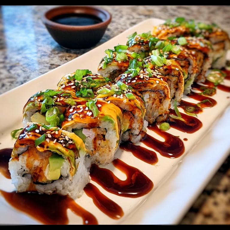 Easy Homemade Dragon Rolls – FastYumPlates
