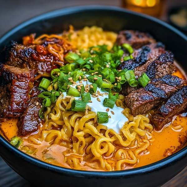 Spicy Korean Ramen with Grilled Beef – Bold and Creamy – FastYumPlates