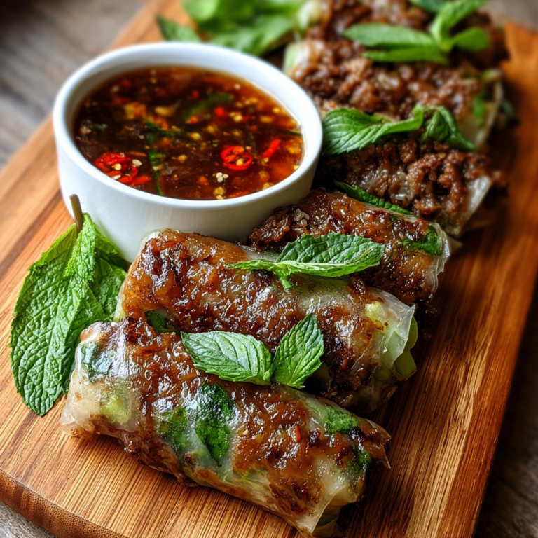 Thai Basil Beef Rolls – FastYumPlates